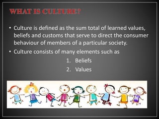 Influence of culture on consumer behaviour | PPTX