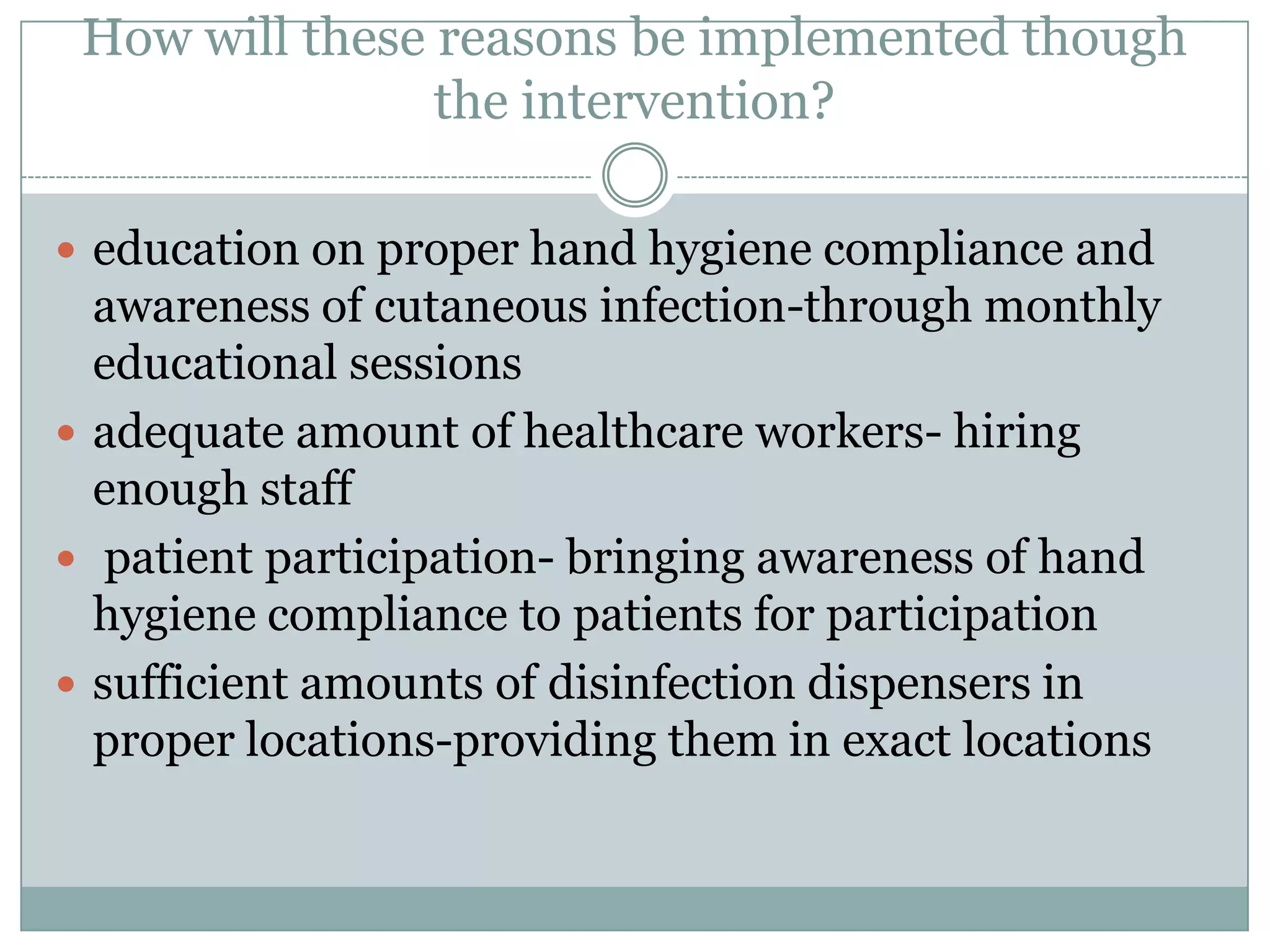 Influence of effective interventions on hand hygiene compliance | PPT