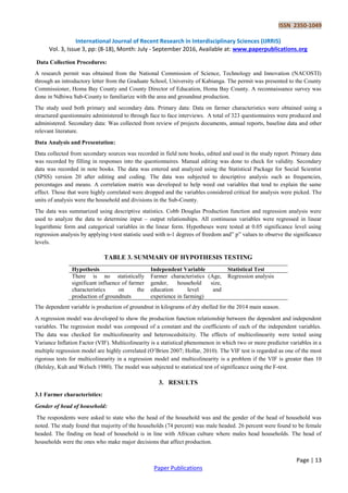 Influence of farmer characteristics on the production of groundnuts, a ...