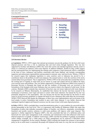 Influence of formal institutions on solid waste disposal in newly ...