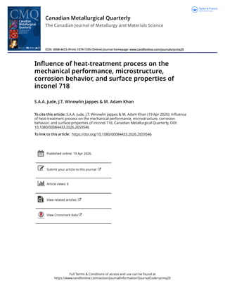 Influence of heat-treatment process on the mechanical performance ...
