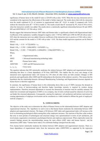Influence of Human Factors on the Relationship between AMT Adoption and ...