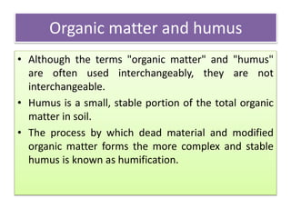 Influence of humus in soil physical properties | PPT