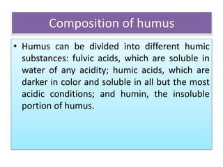 Influence of humus in soil physical properties | PPT