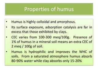 Influence of humus in soil physical properties | PPT