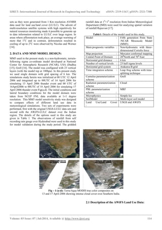 Influence of land use land cover in simulating the thunderstorm event ...