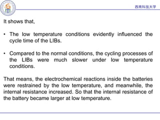 Influence of low temperature conditions on lithium ion batteries | PPTX