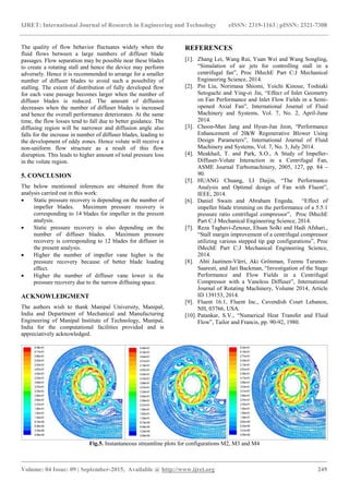 Influence of number of impeller and diffuser blades on the pressure recovery of centrifugal fan ...