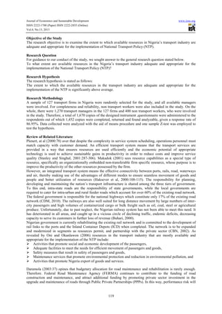 Influence of resource capability on the national transport policy ...