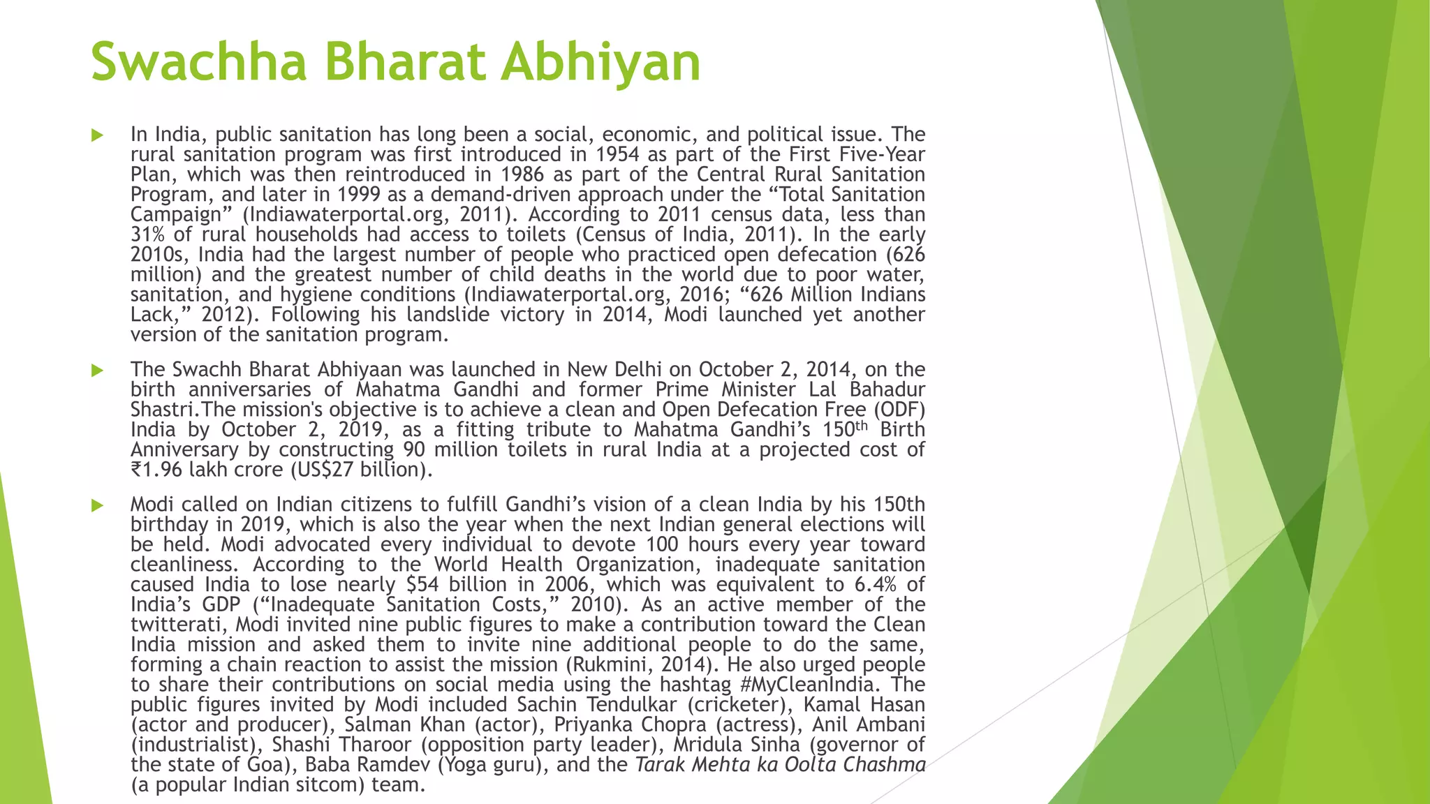 Influence of Social Media for Swachhata hi Seva & Cleanliness | PPTX