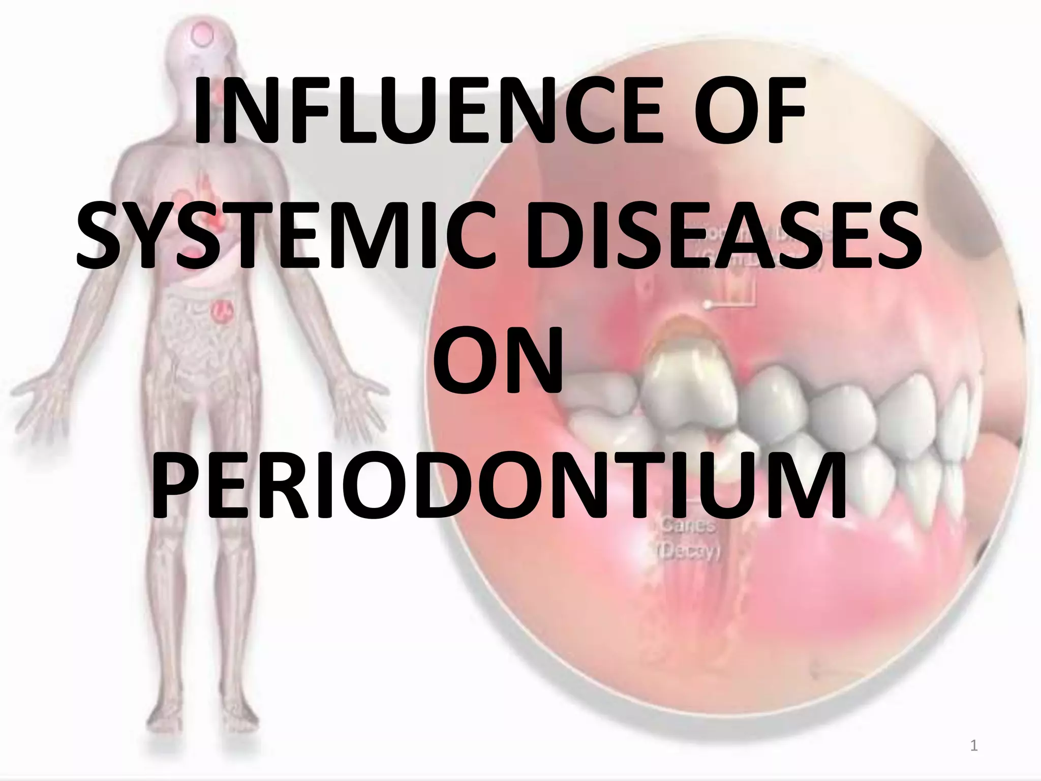 Influence of systemic diseases on periodontium. | PPTX