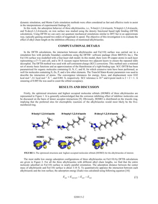 Influence of the alkyl chain length of alkyltriazoles on the corrosion inhibition of iron: A ...