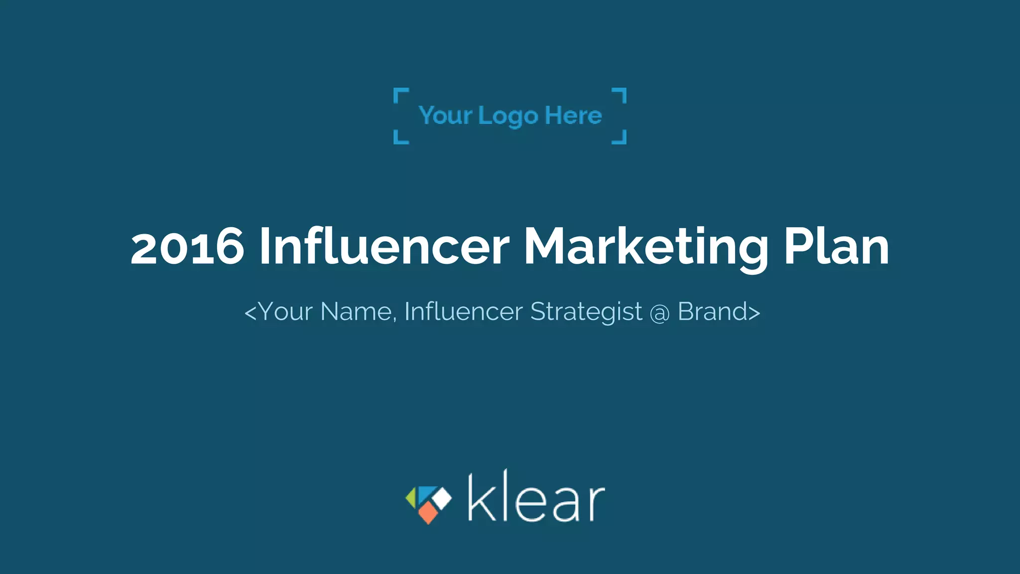 Influencer Marketing Plan [template] | PPTX