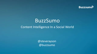 Influencer Marketing and Outreach with BuzzSumo | PPT