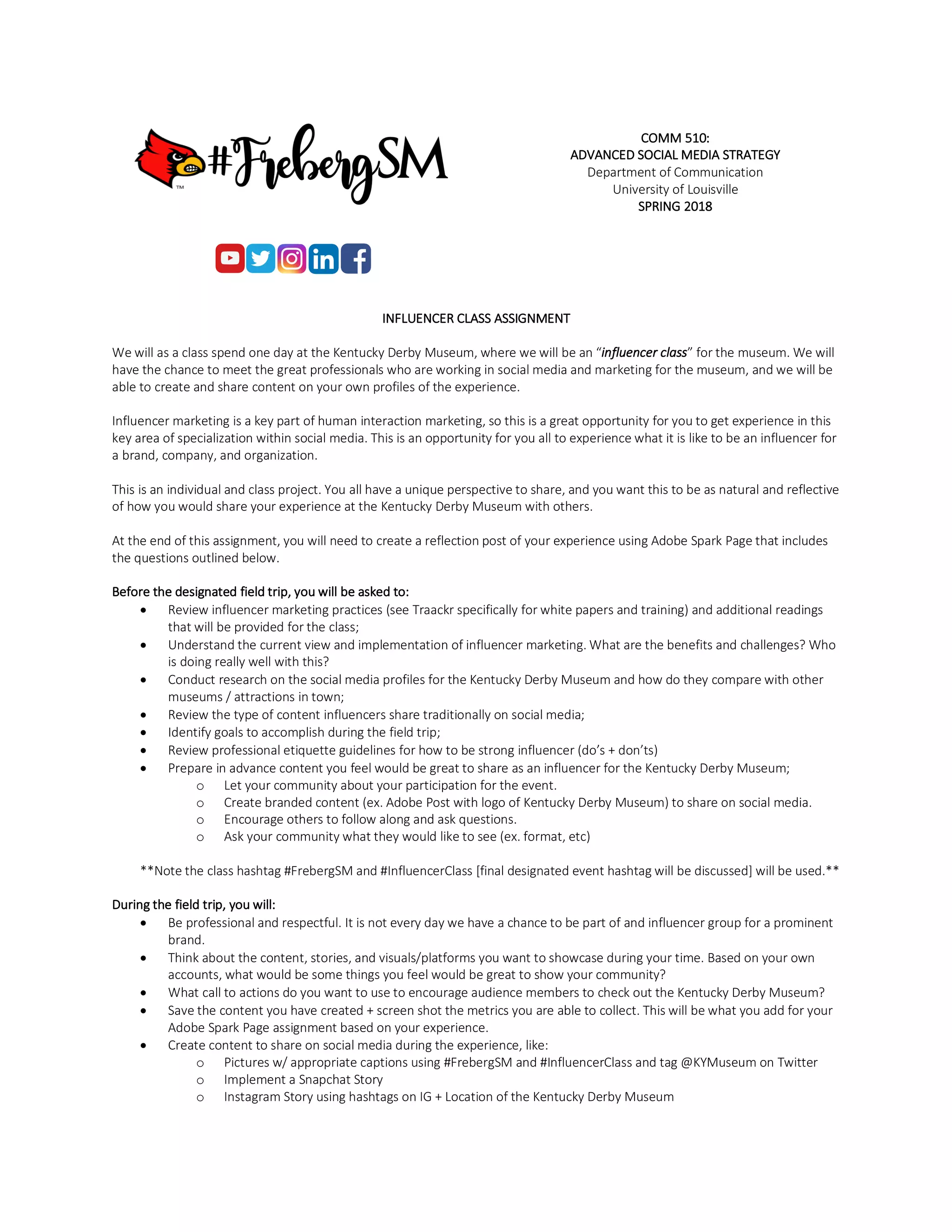 Influencer Class Assignment | PDF