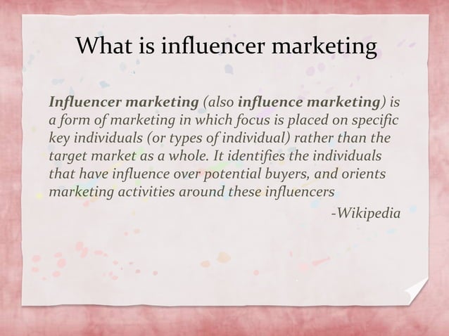 Basic of influencer marketing | PPTX