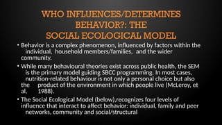 Influencers of behaviour Social ecological model.pptx