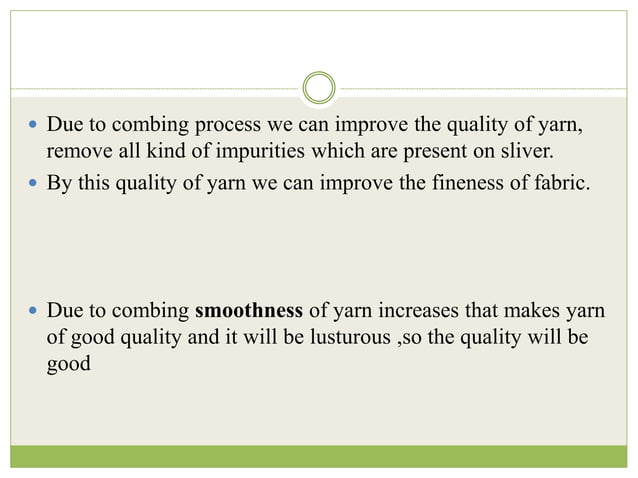 Combing process | PPTX
