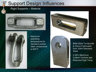 Influences on pipe support design rigid supports | PPTX