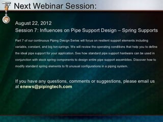Influences on pipe support design rigid supports | PPTX