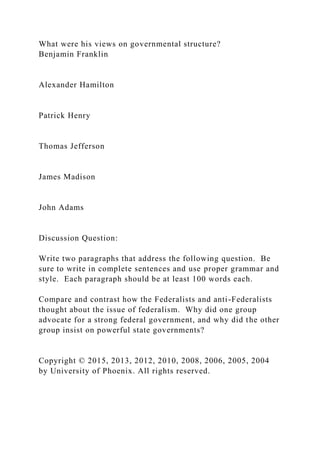 Influences on the Constitution TableHIS301 Version 81Univ.docx