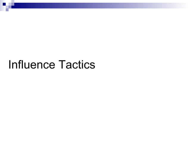 Influence tactics | PPT