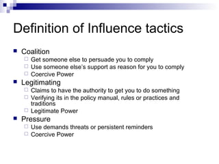 Influence tactics | PPT
