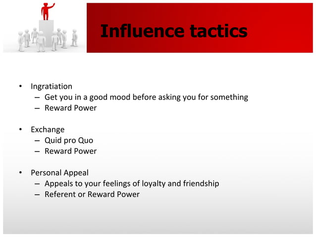Influence tactics of leaders | PPT