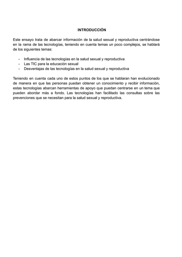 Influencia De La TecnologÍa En La Salud Sexal Y Reproductivapdf 