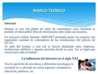 Influencia del internet en la sociedad | PPTX