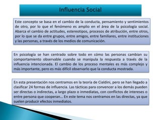 Influencia social | PPTX