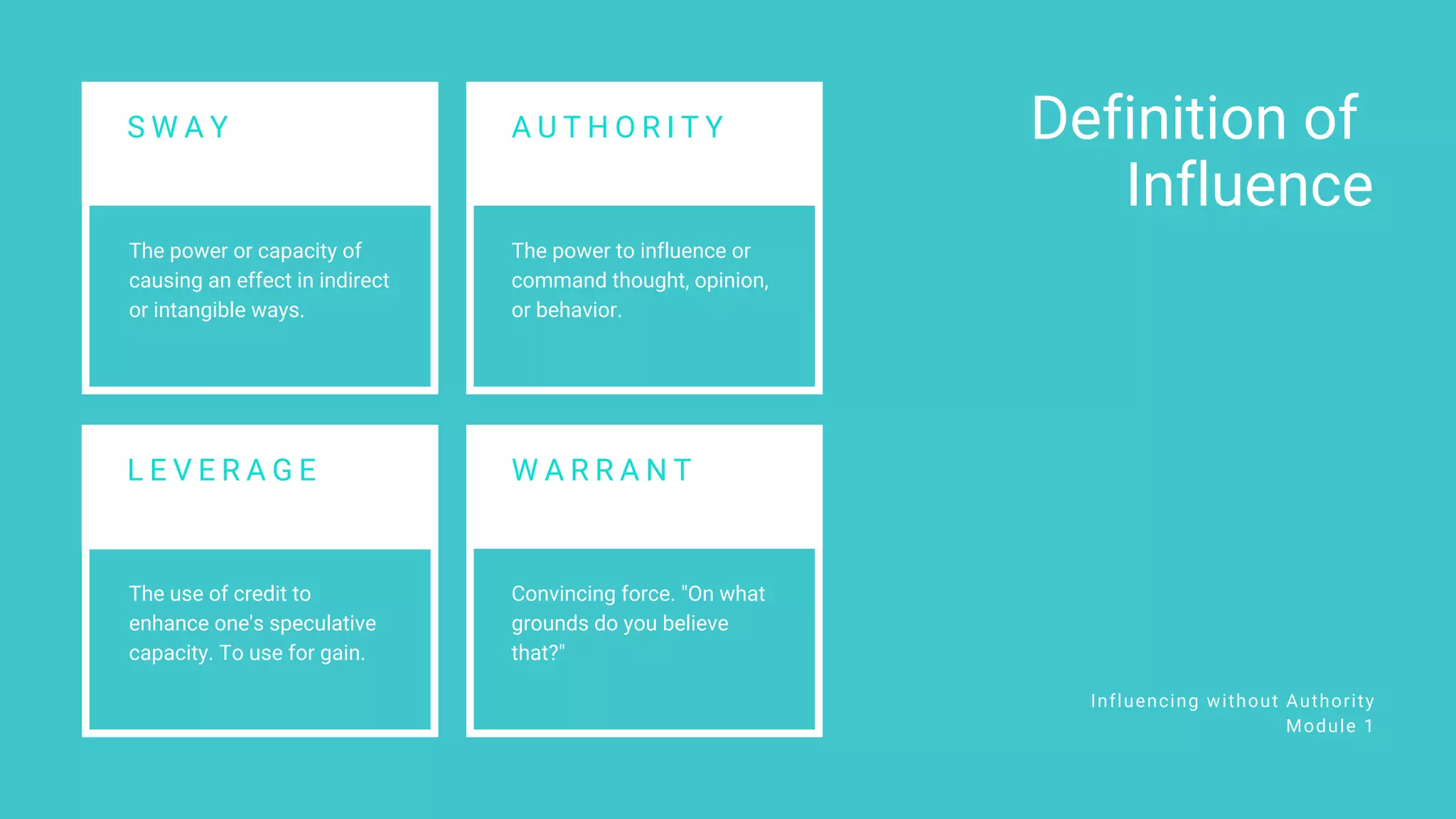 Influencing without Authority Workshop | PDF