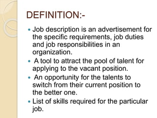 Influencing job description | PPT