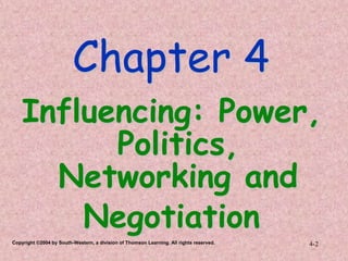 Influencing; Politics, Negotiation and Networking.pptx