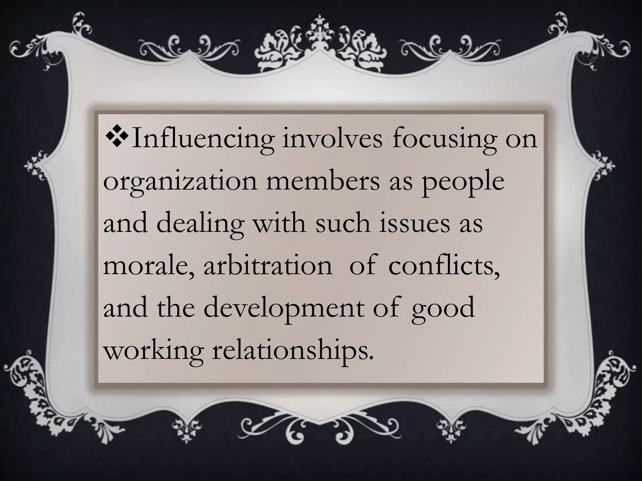 Influencing (principles of management) | PPTX
