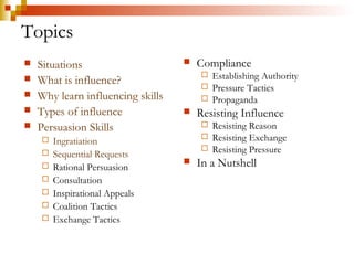 Influencing skills | PPT