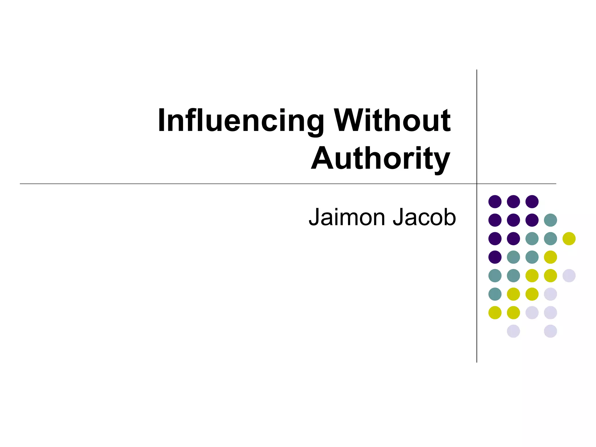 Influencing without authority slide deck | PPTX