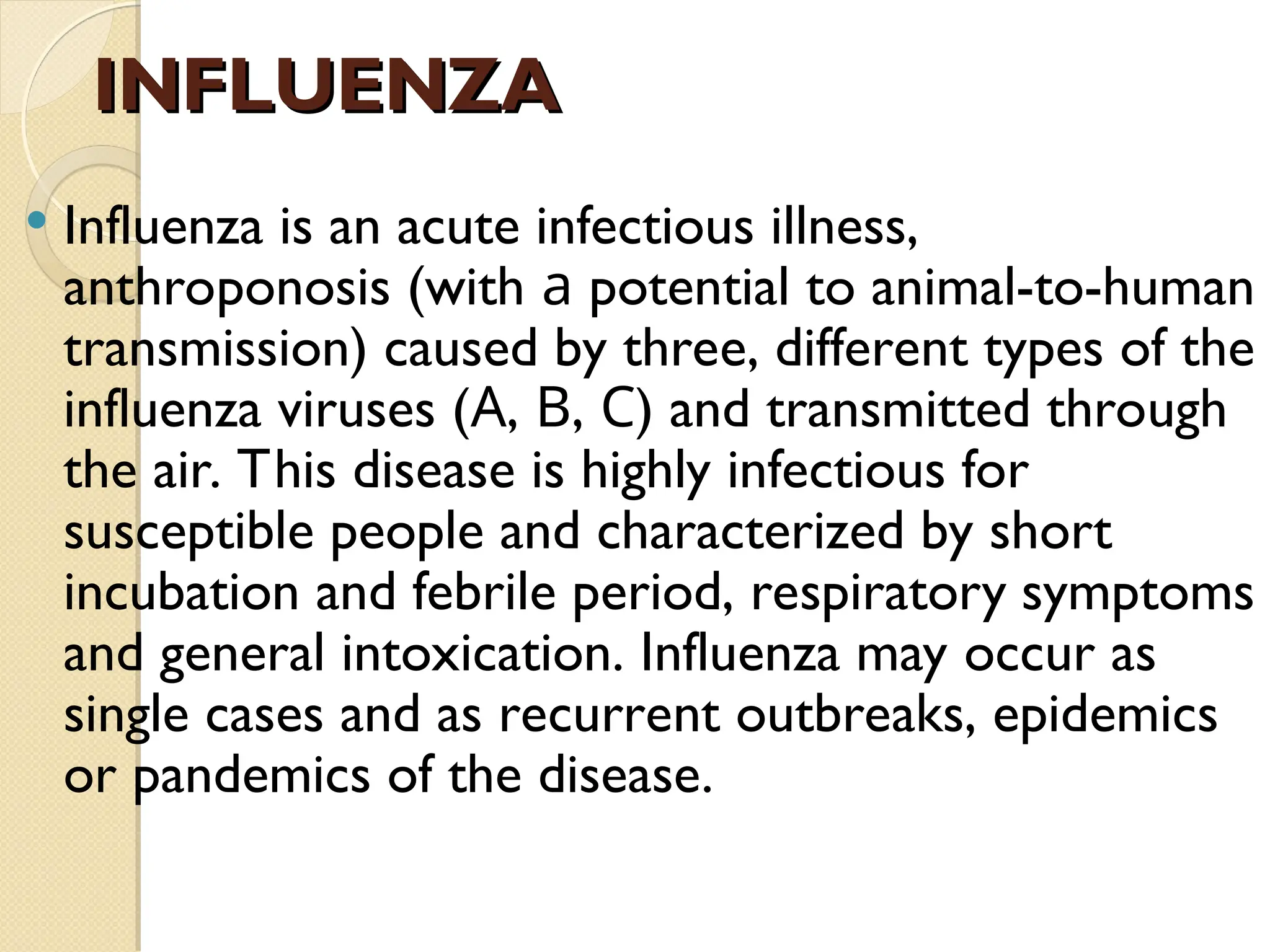 Acute viral infection influenza (infectious disease).ppt