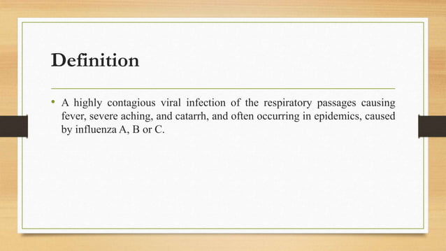 Influenza | PPTX | Infectious Diseases | Diseases and Conditions