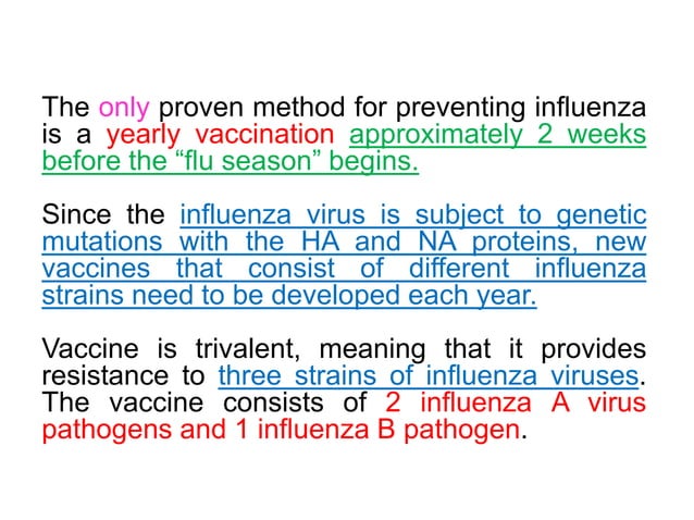 Influenza | PPTX | Cold and Flu | Diseases and Conditions
