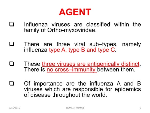 Influenza | PPTX | Cold and Flu | Diseases and Conditions