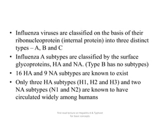 Influenza - epidemiology, prevention and control | PPTX