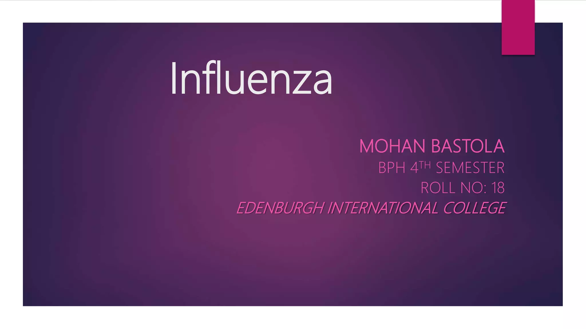 Influenza | PPTX