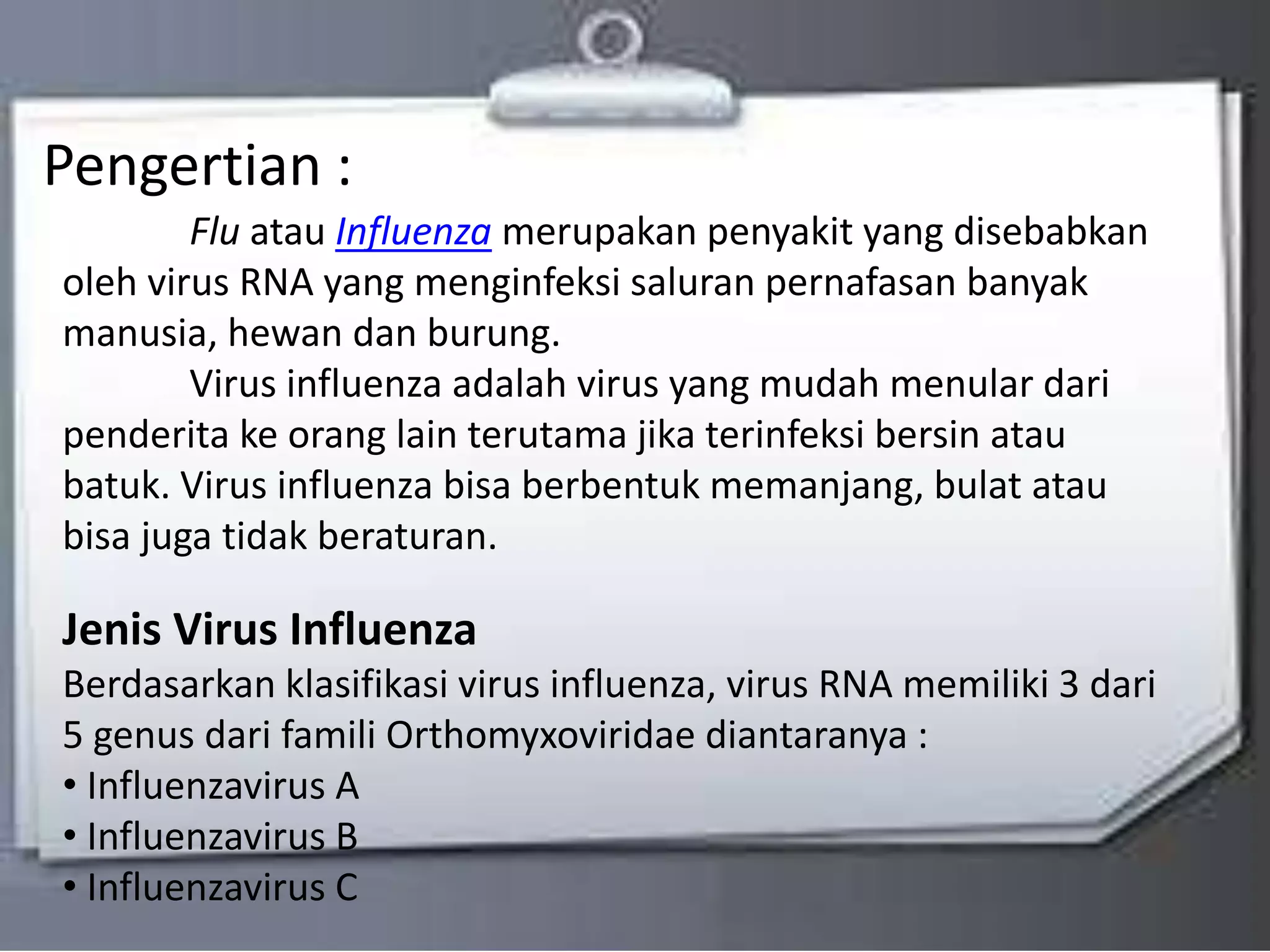 Influenza atau flu | PPTX