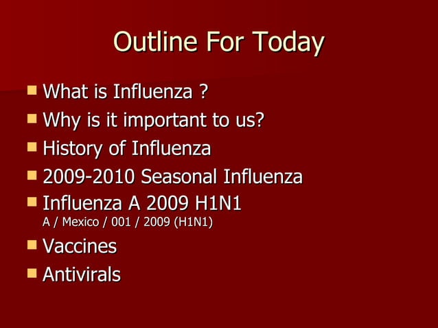 Influenza Ppt 10 09 | PPT