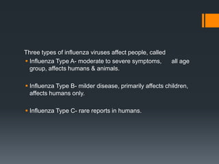 Influenza general intro. (symptoms and prevention ) | PPTX