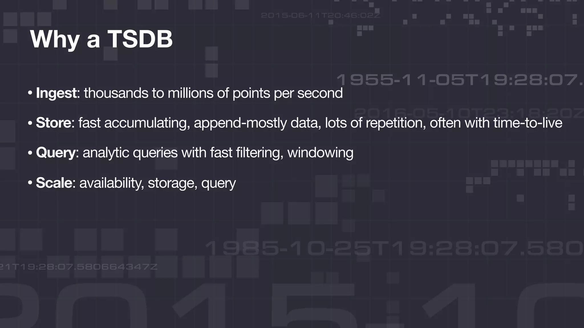 Lessons and Observations Scaling a Time Series Database | PDF