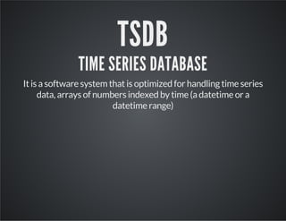 Time series database, InfluxDB & PHP | PDF