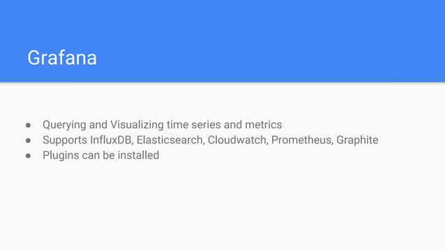 Influxdb And Grafana An Introduction To Time Based Data Storage And Visualization Ppt 8685