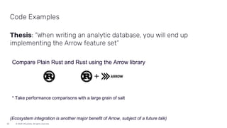 InfluxDB IOx Tech Talks: A Rusty Introduction to Apache Arrow and How it Applies to a Time ...